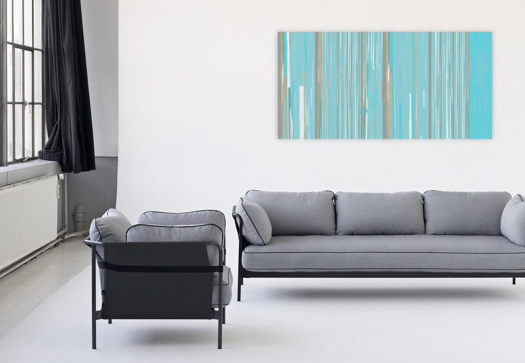 Vente Tableau horizontal Cadre graphique design aux lignes bleues ...